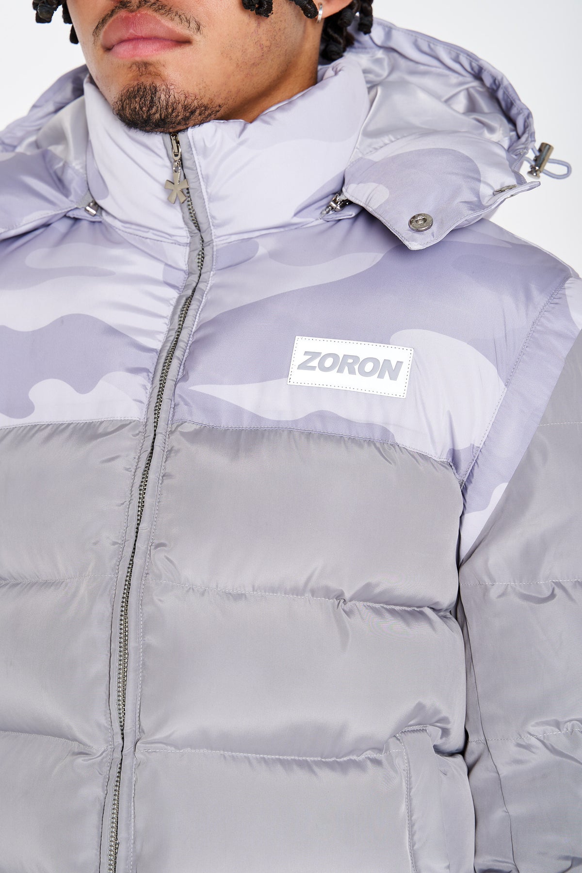 Glacier Grey Camo Puffer/Body Warmer – Zoron